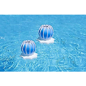 Poolmaster Floating Pool Lights for Swimming Pool, Patio and Hanging Solar Lanterns, 2 Pack, Blue
