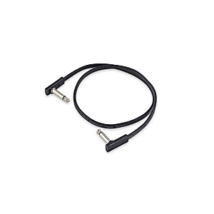 RockBoard PC-F-60 FLAT Patch Cable black, 2x w/right angle - 60 cm