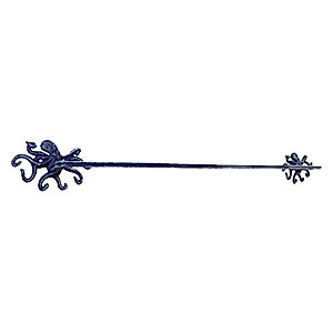Rustic Dark Blue Cast Iron Octopus Bath Towel Holder 27ââ‚¬ - Sea Decoration ââ‚¬â€œ Bea