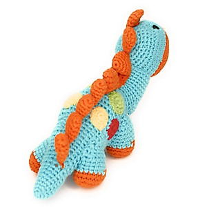 Pebble | Handmade Dinosaur - Turquoise | Crochet | Fair Trade | Pretend | Imaginative Play | Stegosaurus | Machine Washable