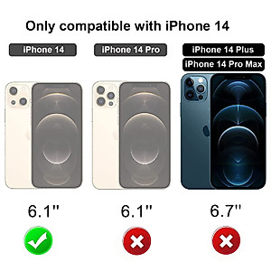 Seabaras iPhone 14 Wallet Case with Credit Card Holder for Women Men PU Leather Wallet Case for iPhone 14 Case 6.1 inch (Blue)