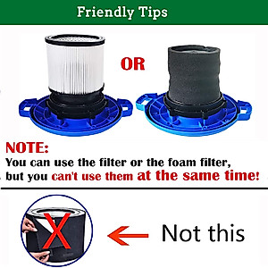 Replacement Filter Compatible with Shop Vac 90304 90333 90350 90107 and 90585 Foam Sleeve, Vf2002 Wet/Dry Vacuum Filters with Retaining Band, Fits Most Wet/Dry Vacuum Cleaners 5 Gallon and Above, 9PCS