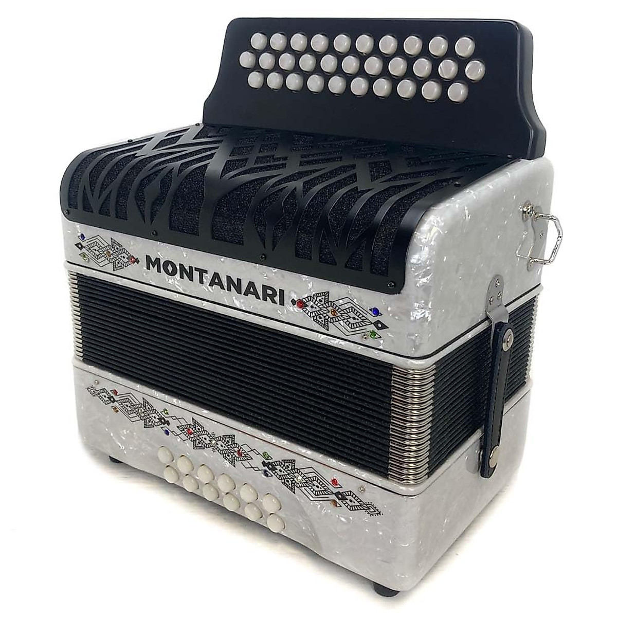 Montanari Vallenato Accordion GCF White