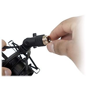 Rockville Metal Shock Mount for Studio Mic Recording Microphone (R Black)