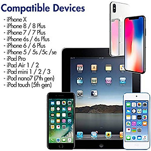 vCharged 12 FT Longest 2 Pack MFi Certified Lightning Cable Nylon Braided USB Long iPhone Charger for Apple iPhone 14 Pro Max, 13, 12, 11/Mini/XR, XS, X, 8, 7, 6, iPad, Airpods, Updated Cables - White