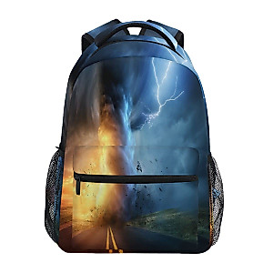 Glaphy Tornado Colorful Backpack School Book Bag Lightweight Laptop Backpack for Boys Girls Kids