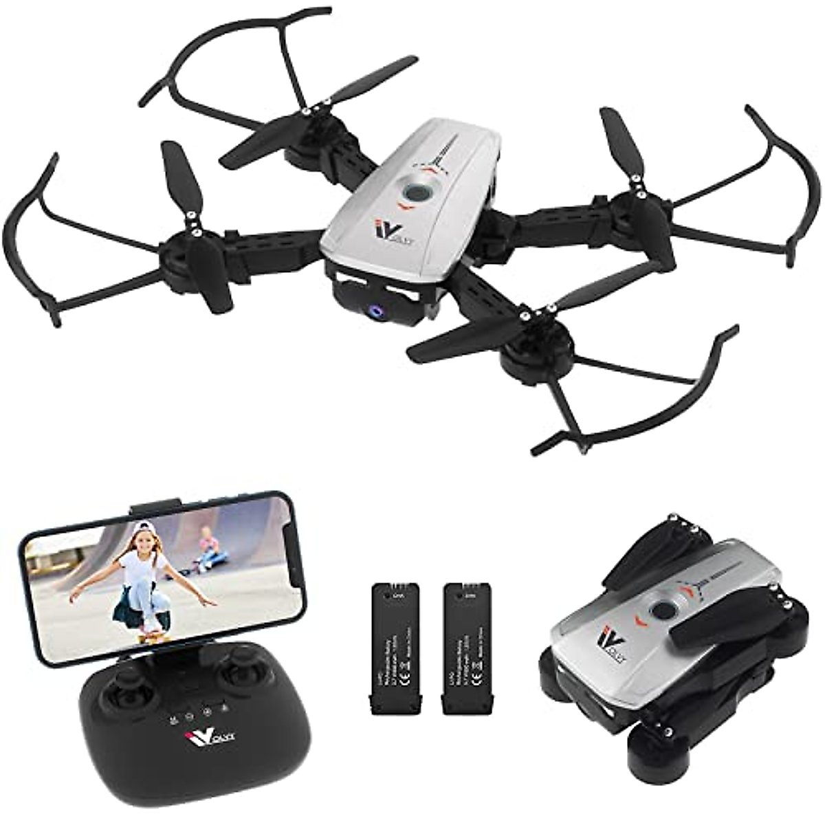 Drones with Camera for Adults/Kids/Beginners - FPV Drone with Camera 1080P Live Video Drones for Kids with 1 Key Fly/Land/Return Design Drones for Adults with 360° Flip/Custom Path/164fts Range RC Drone with Voice/Gesture/Gravity Control Gift Ideas