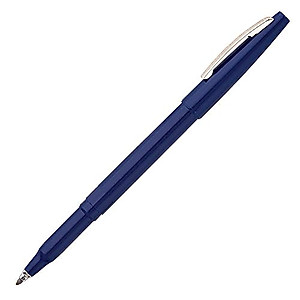 Pentel Rolling Writer Pen, 0.8 Millimeter Cushion Ball Tip, Blue Ink, Box of 12 (R100-C)