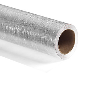 WRAPAHOLIC Wrapping Paper Roll - Silver with Metallic Shine for Birthday, Holiday, Wedding, Baby Shower - 30 inch x 16.5 feet