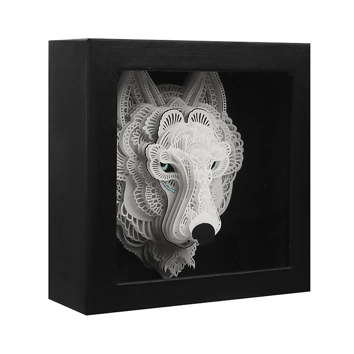 SIWEME 3D Puzzle for Adults&Kids, Funny Jigsaw Puzzle DIY Animal Paper Craft Kit 3D Paper Puzzle Wall Art Decor (Wolf)