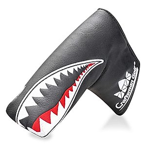 Craftsman Golf Shark Black and Red Blade Putter Cover Headcover Magnetic Closure (Blade Putter Cover)