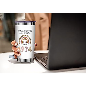 AYERMOYO 50th Birthday Gifts for Her,50th Birthday Gifts for Women,50th Birthday Gifts,50 Year Old Gifts for Women for FriendMomSister-1974 Tumblers