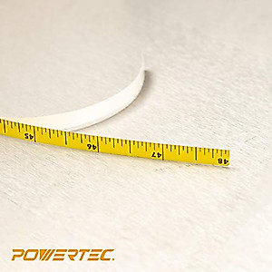 POWERTEC 71134 Right to Left Measure Tape with Adhesive Backing, 4'