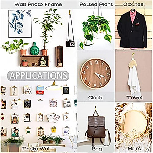 Picture Hooks, 100 Pieces Picture Hanging Kits Including 30lb and 50lb Picture Hanging Hooks, 2 Sizes Professional Picture Hangers with Nails for Drywall Wooden Wall
