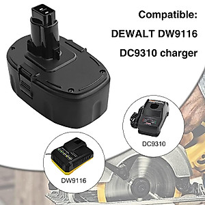 DTK 2Pack 7.0Ah Lithium-Ion Battery Replacement for Dewalt 18V XRP Ni-Cad DC9096 DC9098 DC9099 DE9039 DE9095 DE9096 DE9098 DW9095 DW9096 DW9098 DE9503 DC9182 18V XRP Batteries