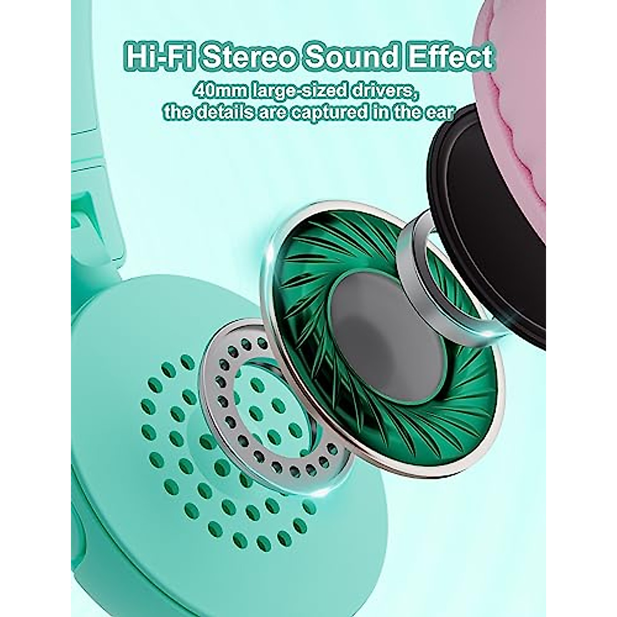 ZIUMIER Kids Headphones Wired, Headphones for Kids with Microphone for Boys Girls, 85dB/ 94dB Volume Limited, Foldable Toddler Headphones for School Airplane Travel,iPad, Fire Tablet, Kindle