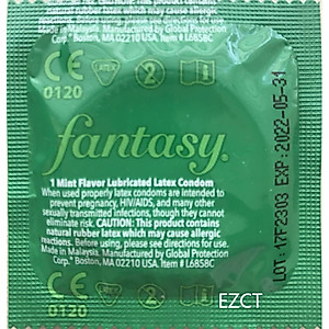 Fantasy Flavored Condoms Pack 72 Condoms : Variety of Flavors Such As Vanilla, Strawberry, Mint, Grape, Chocolate, and Banana. [The Random Fun That You Will Not Know Until You Have Used.]