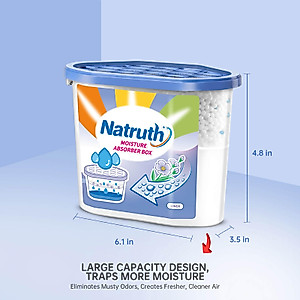 NATRUTH Fresh Linen Moisture Absorber（6 Pack）12.5 Oz,Humidity Absorber Attracts Extra Moisture from Your Bathroom, Closet, Kitchen & Study, Dehumidifier for Closet