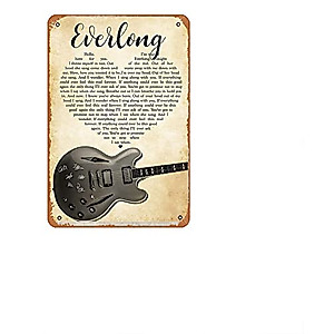 Foo Fighters Everlong Poster Lyrics Poster Unframe Paper Poster Music Poster Best Gifts Ever Song Poster 12Housewarming Gift Art Print Wall Art Metal Painting 12x8 Inch Vintage Tin Sign Art Print Décor