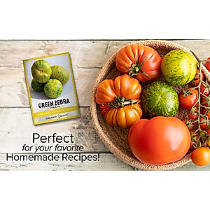 Green Zebra Tomato Seeds for Planting Heirloom Non-GMO Seeds for Home Garden Vegetables Makes a Great Gift for Gardening by Gardeners Basics