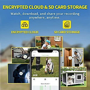 Septekon 2K Home Security Cameras 4 Pack, 2.4G Wired WiFi Security Camera Outdoor with Night Vision, Two-Way Audio, IP66, Motion Detection Alarm, Dual Antenna, Black