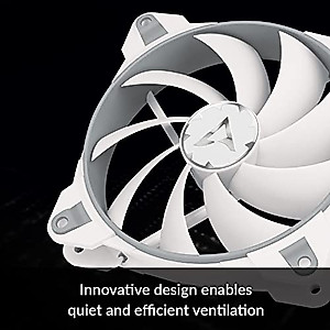 ARCTIC BioniX F140-140 mm Gaming Case Fan with PWM Sharing Technology (PST), Very Quiet Motor, Computer, Fan Speed: 200–1800 RPM - Grey/White
