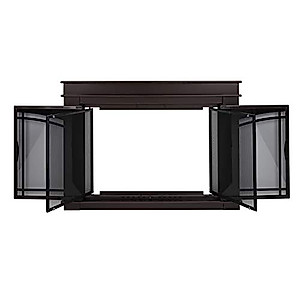 Pleasant Hearth FN-5700 Fenwick Fireplace Glass Door, Oil Rubbed Bronze, Small