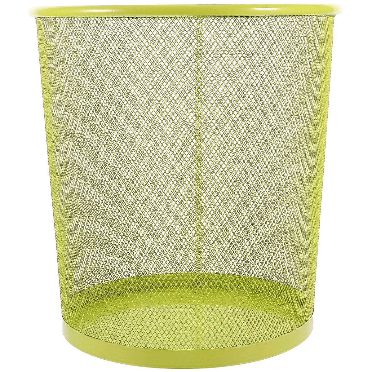 MAGICLULU Mesh Waste Basket Round Trash Can Open Top Wastebasket Recycling Bins Garbage Waste Basket Metal Trash Bin for Home Office Workspace Green