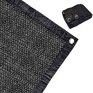EVETTO 70% Sunblock Shade Cloth Net Black UV Resistant, Garden Shade Mesh Tarp for Plant Cover, Greenhouse, Barn. Top Shade Cloth Quality Panel for Flowers, Plants, Patio Lawn (6.5×6.5ft(2×2m))