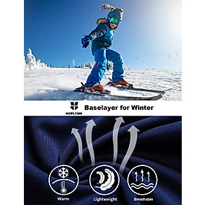 HOPLYNN 4 Pack Youth Boy’s Compression Pants Leggings Tights Quick Dry Athletic Base Layer Under Pants Gear for Kid’s Football Basketball Sports -2 Black 1 Blue 1 Grey-M