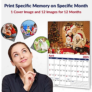 Custom Photo Wall Calendar 2024-2025 for Home & Office - Print 13 Memories & Make Your Own Personalized Calendar from July 2024 to June 2025 - Gift