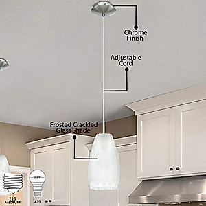 EGLO 20599A Crash Ceiling Pendant, Matte Nickel, 14-Inch