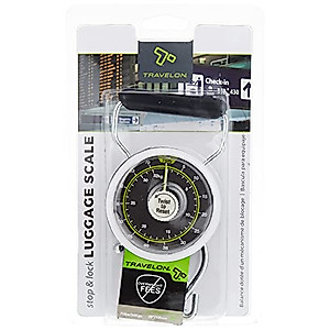 Travelon Stop & Lock Luggage Scale, Black, One Size