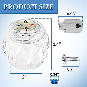 RP41661 Shower Handle Kit Replacement for Delta and Peerless Single Handle Tub Faucets, Clear Acrylic Shower Knob with Button, Screw and Connector