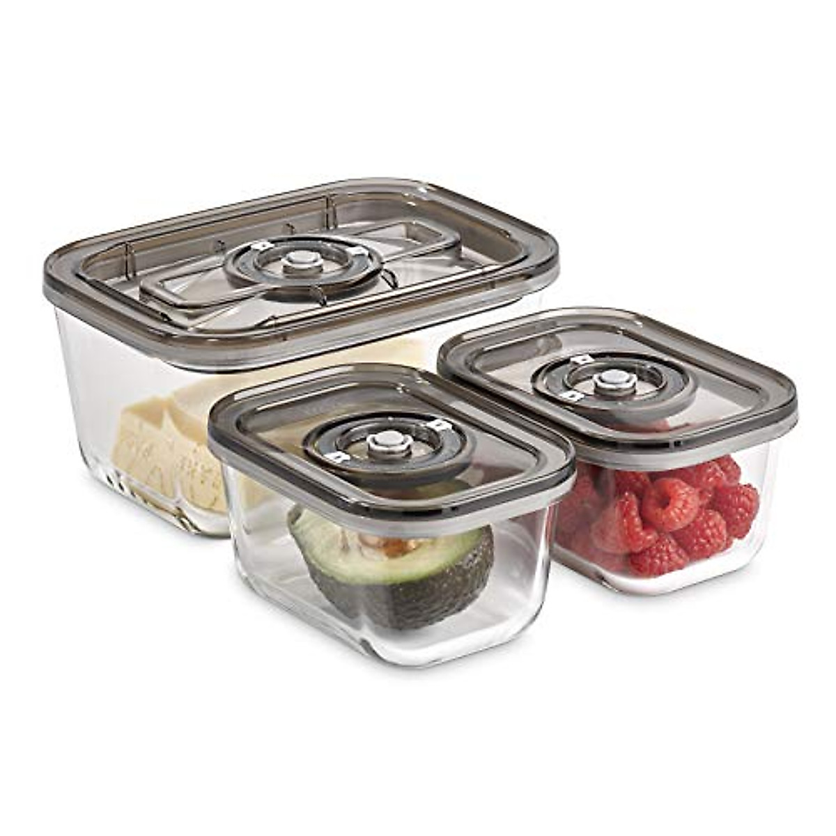 Caso Design VG 3000 3-Piece Food Vacuum Canister Set with Food Management App, small