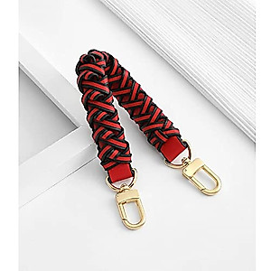 Genuine Leather Braided Handle Compatible with Neonoe Strap for Metis Noe BB NM Beaubourg Hobo (RED)