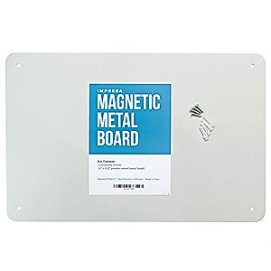 17.5" x 12" Magnetic Board - Great Magnet Bulletin Board to Display Magnetic Poetry, Spices, Notes, Photos and More - Ideal for The Wall, Refrigerator, Cubicle and More - by Impresa Products