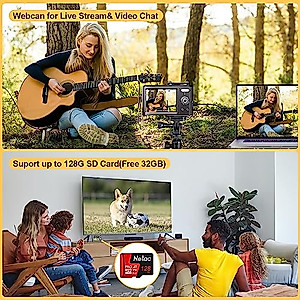 4K Compact Digital Camera for Photography and Video 4K 48MP Vlogging Camera for YouTube with 3” FHD Screen 18X Digital Zoom Point and Shoot Camera Mini Travel Camera with 32GB SD Card, 2 Batteries