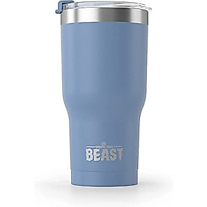 Beast 20 oz Tumbler Stainless Steel Vacuum Insulated Coffee Ice Cup Double Wall Travel Flask (Stormy Sky Blue)