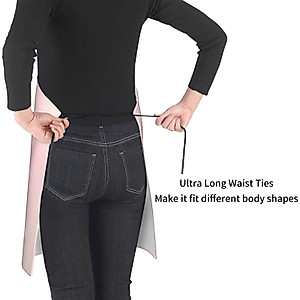 XBAKETOP Alpaca Apron With Pockets For Women Waterproof apron for Kitchen Cooking BBQ Cute Apron Love You llama Adjustable Unisex Outdoor Pink Apron 28x33 Inches…