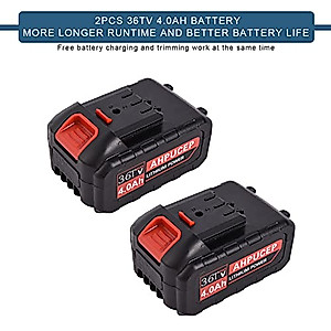 Weed Wacker Cordless Brush Cutter with 9Blades,Electric Brush Cutter Stringless Weed Eater Battery Weed Wacker Battery Powered by 2Pcs 36TV 4Ah Batteries,String Trimmer for Lawn Garden,Lightweight