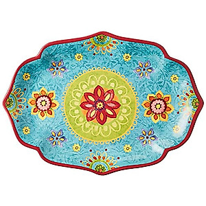 Certified International Tunisian Sunset Oval Platter, 16" x 12", Multicolor, Large