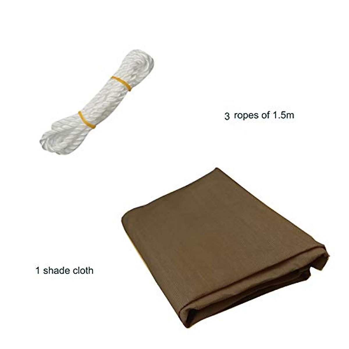 BeQell Sun Shade Sail Outdoor Triangle Shade Canopy UV Block Awning for Patio Garden Backyard Lawn (16.5'x16.5'x16.5', Brown)