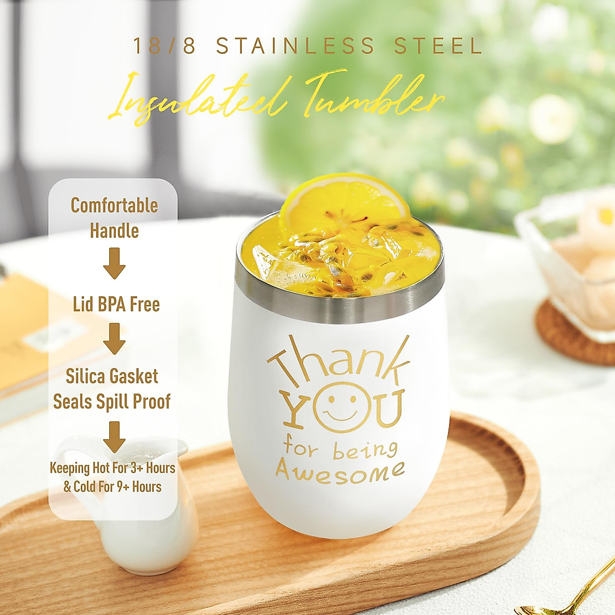 Thank You Gifts for Women, Teacher Appreciation Gifts, Employee Appreciation Gifts Unique Gratitude Gifts Baskets for Coworkers Boss Teachers Hostess Secretary Nurse Volunteer Mom Clients