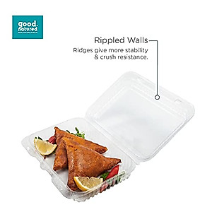 good natured 48 oz. Multi-Purpose Deli Container, Pack of 184 - Ideal for Camping, Meal Prep, Food Storage, Plant-Based, Airtight, Stackable & Reusable Food Storage Container with Lid