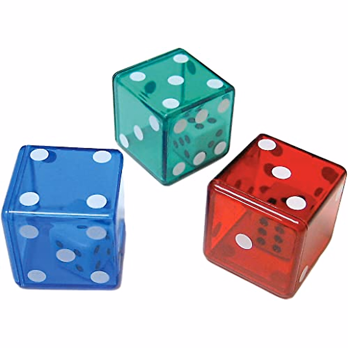 Teacher Created Resources® Dice Within Dice, Pack of 9,Red, Green, Blue, White, 1"