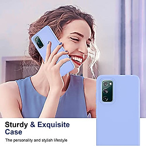 LeYi for Galaxy S20 FE 5G Phone Case, Samsung Galaxy S20 FE Case with [2X Tempered Glass Screen Protector], Full-Body Shockproof Soft Silicone Protective Phone Case for Samsung S20 FE, Violet
