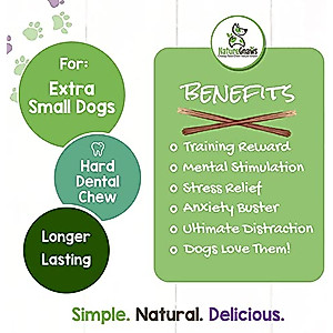 Nature Gnaws Extra Thin Bully Sticks for Dogs - Premium Natural Beef Dental Bones - Long Lasting Dog Chew Treats for Small Dogs & Puppies - Rawhide Free