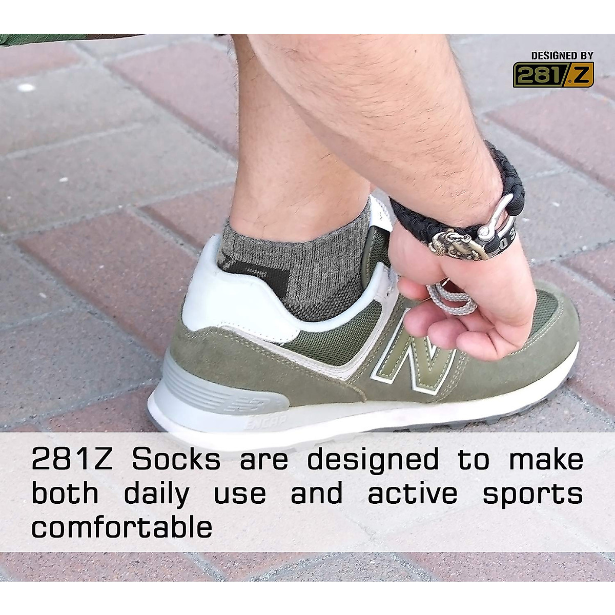 281Z Running Cushion Ankle Low Cut Socks - Athletic Hiking Sport Workout (Stone Grey)(Small 6 Pairs)