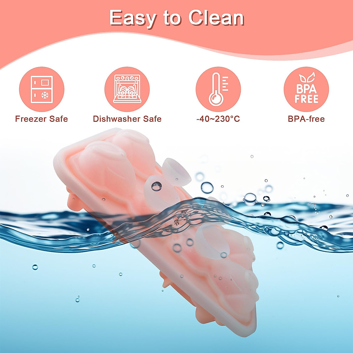 3D Cat Ice Cube Mold Silicone Large Ice Cube Tray with Lid for Cocktail Whiskey Bourbon, Fun Shapes Ice Cube Trays for Freezer, Big Ice Molds Cute Cat Gifts for Women Cat Lovers